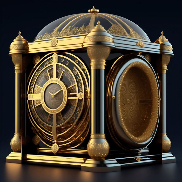 ATX Art Group LLC Time Machine Clock On Canvas by Stephen Chambers Print - Wayfair Canada